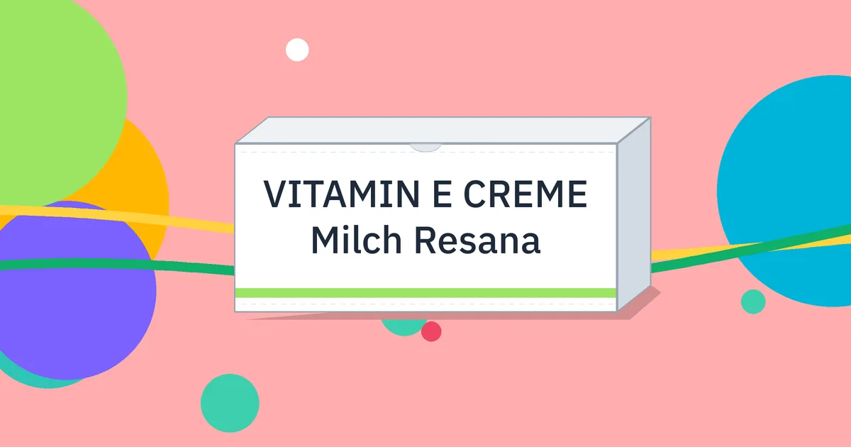 Symbolbild: Packung mit der Aufschrift VITAMIN E CREME Milch Resana (PZN 03089408) – Verfügbarkeit und Bezug in Apotheken in Frankfurt am Main