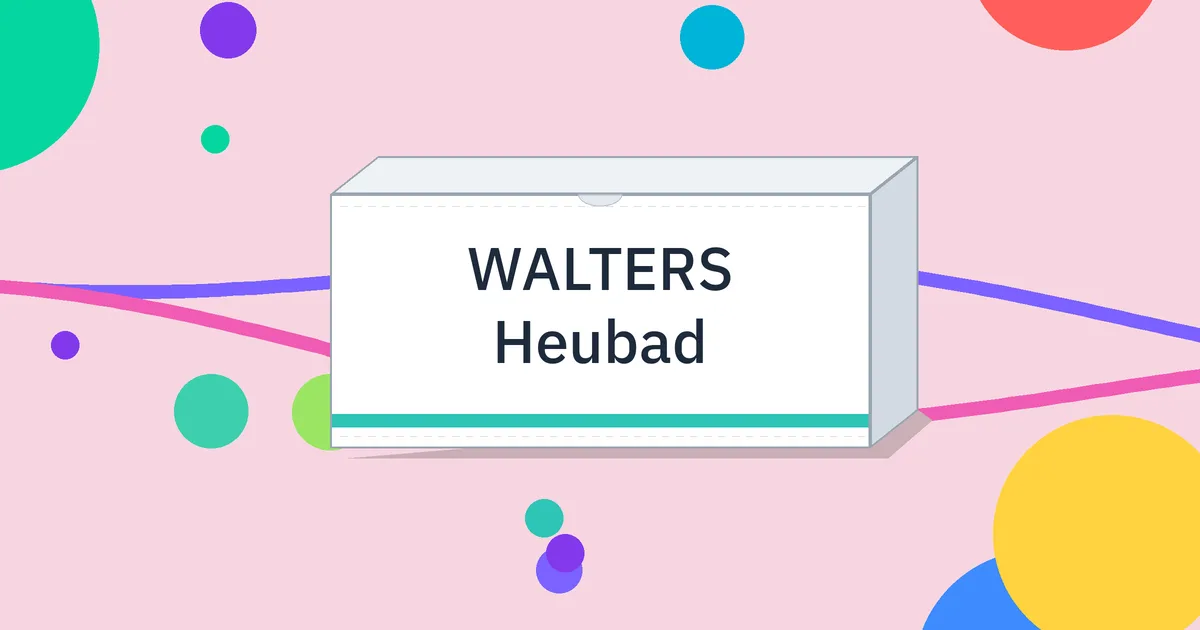 Symbolbild: Packung mit der Aufschrift WALTERS Heubad (PZN 05395500) – Verfügbarkeit und Bezug in Apotheken in Frankfurt am Main