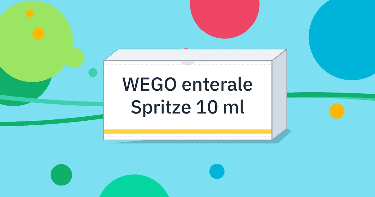 Symbolbild: Packung mit der Aufschrift WEGO enterale Spritze 10 ml (PZN 18859467) – Verfügbarkeit und Bezug in Apotheken in Frankfurt am Main