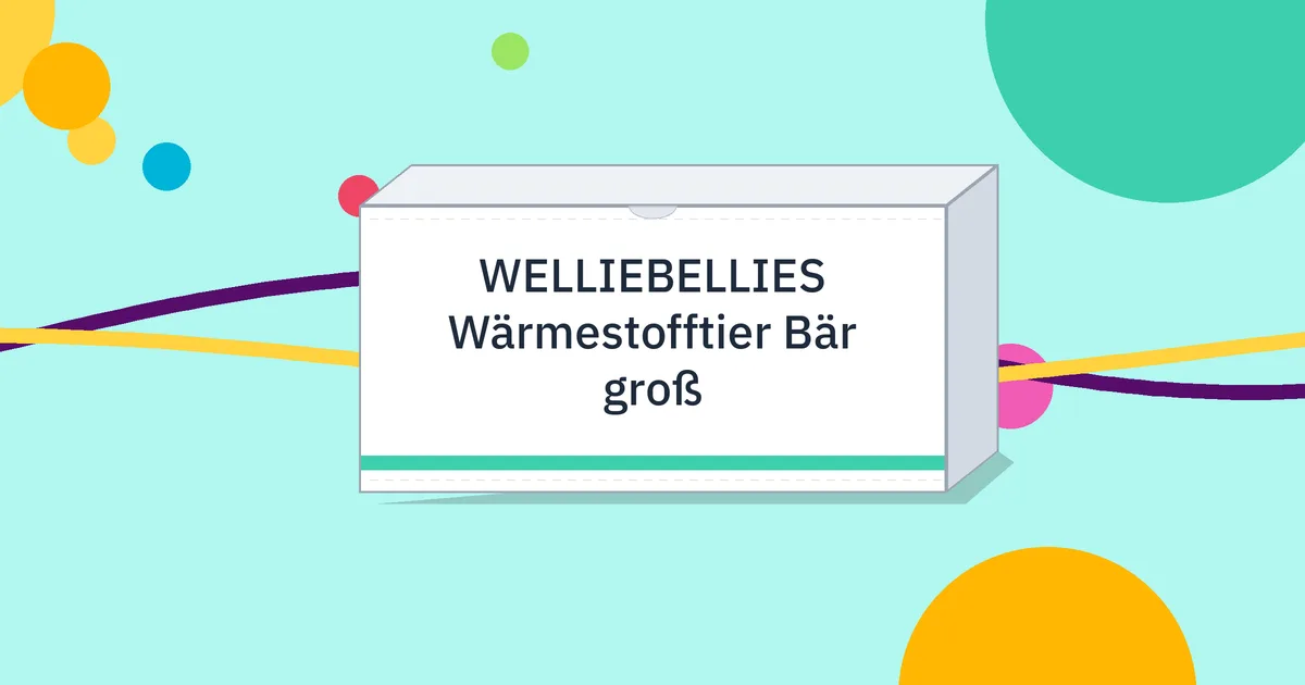 Symbolbild: Packung mit der Aufschrift WELLIEBELLIES Wärmestofftier Bär groß (PZN 11153155) – Verfügbarkeit und Bezug in Apotheken in Frankfurt am Main