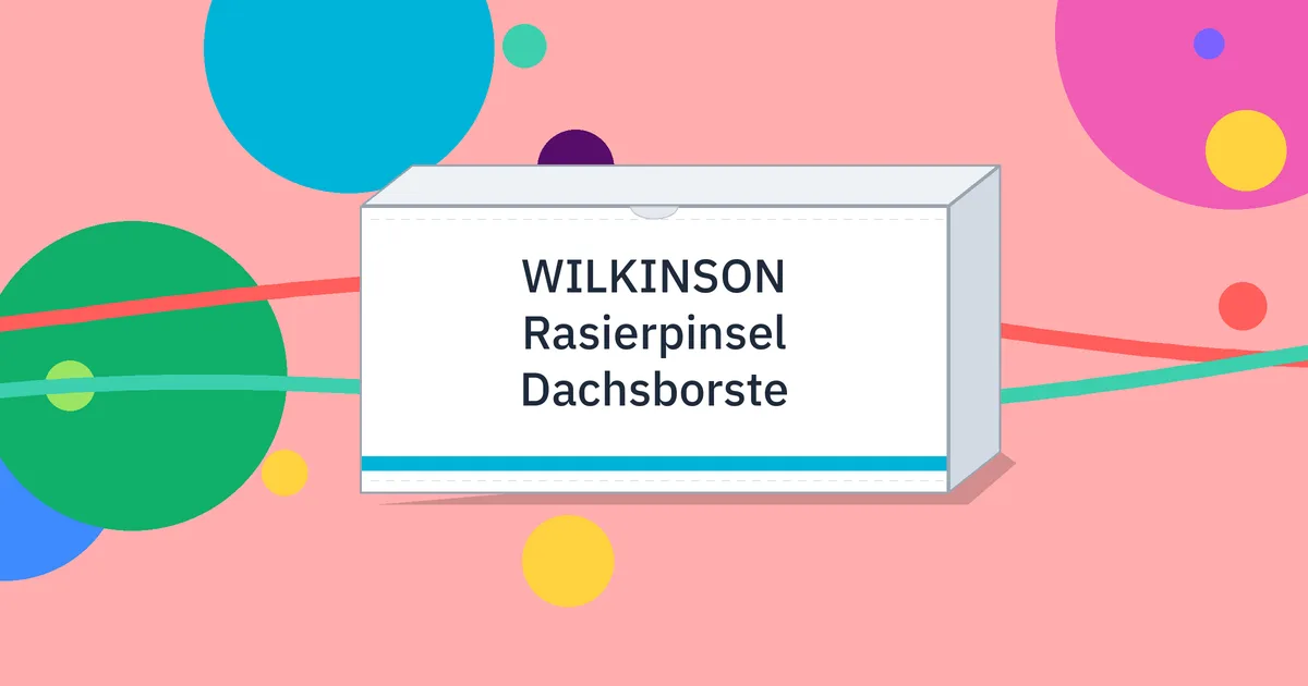 Symbolbild: Packung mit der Aufschrift WILKINSON Rasierpinsel Dachsborste (PZN 01669768) – Verfügbarkeit und Bezug in Apotheken in Frankfurt am Main