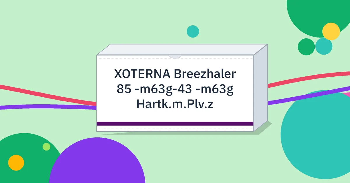 Symbolbild: Packung mit der Aufschrift XOTERNA Breezhaler 85 -m63g-43 -m63g Hartk.m.Plv.z (PZN 12746615) – Verfügbarkeit und Bezug in Apotheken in Frankfurt am Main