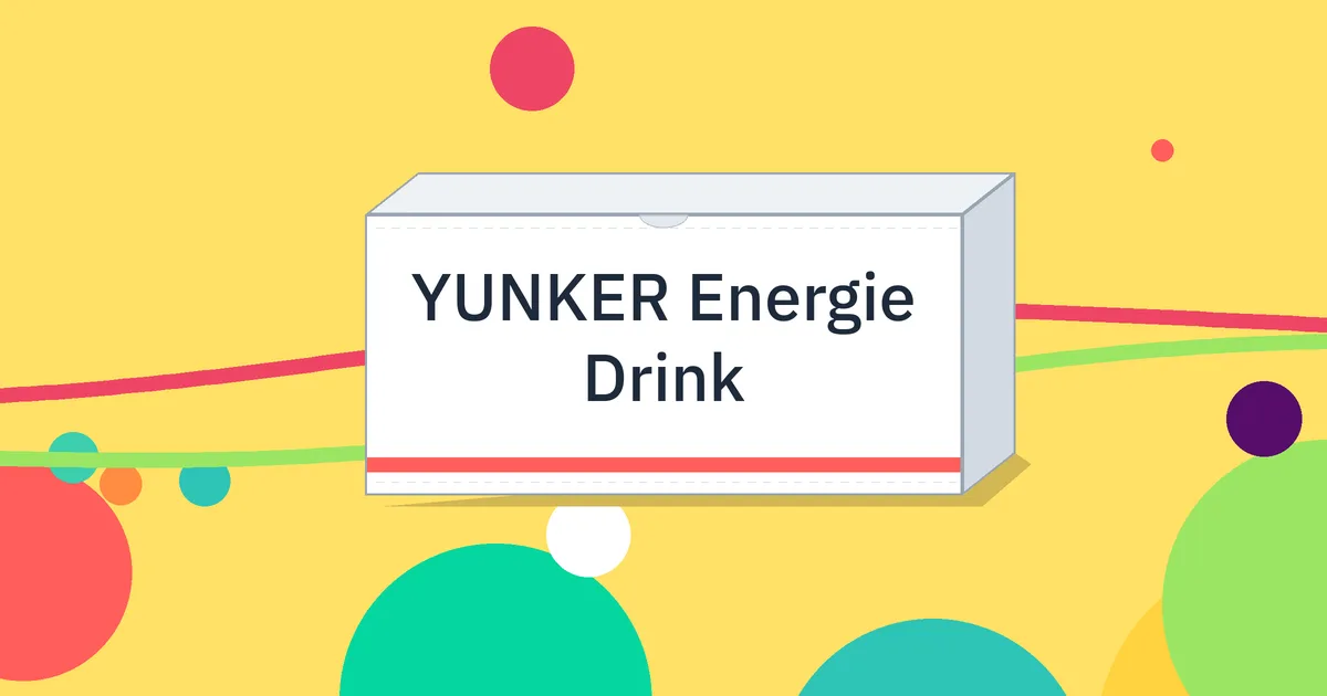 Symbolbild: Packung mit der Aufschrift YUNKER Energie Drink (PZN 14853143) – Verfügbarkeit und Bezug in Apotheken in Frankfurt am Main