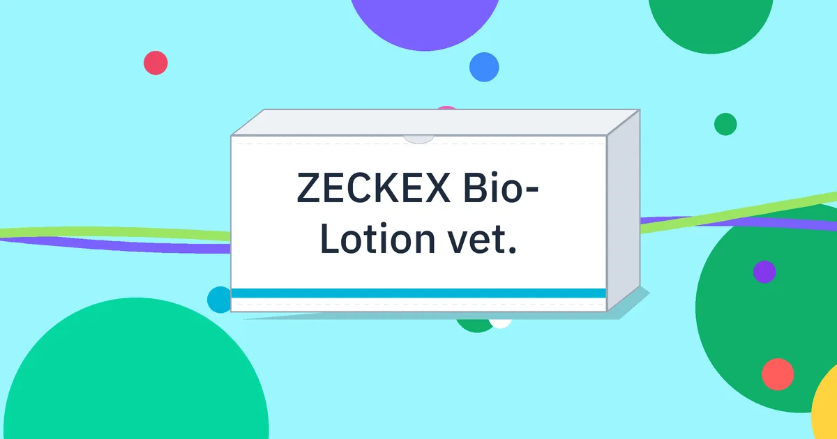 Symbolbild: Packung mit der Aufschrift ZECKEX Bio-Lotion vet. (PZN 17510780) – Verfügbarkeit und Bezug in Apotheken in Frankfurt am Main
