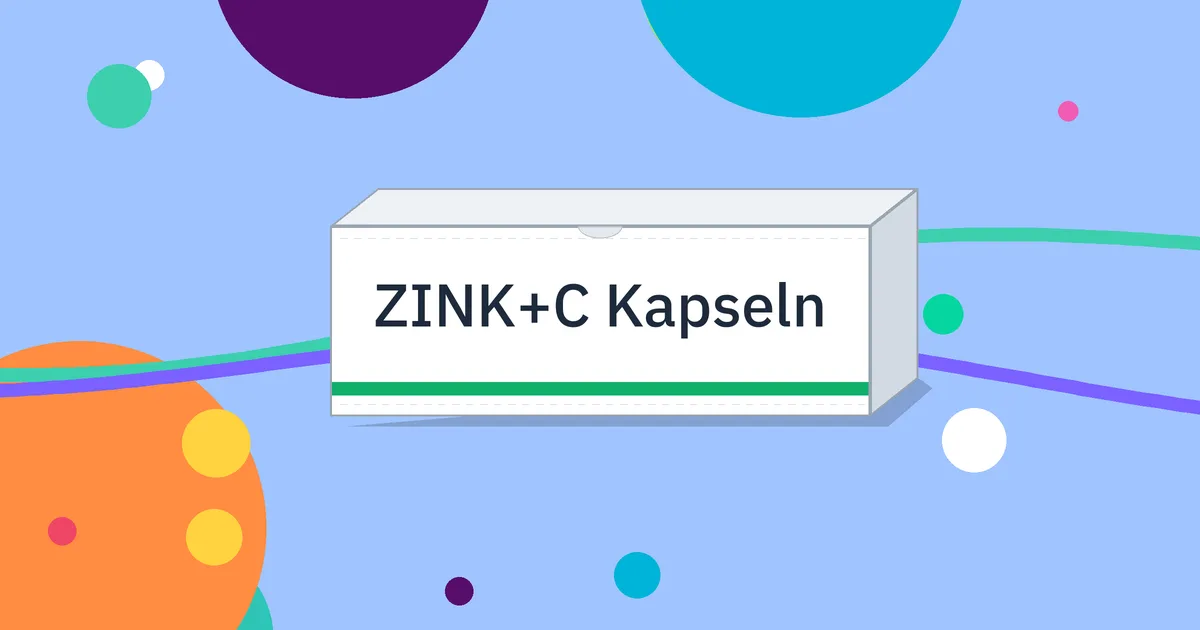 Symbolbild: Packung mit der Aufschrift ZINK+C Kapseln (PZN 16923534) – Verfügbarkeit und Bezug in Apotheken in Frankfurt am Main