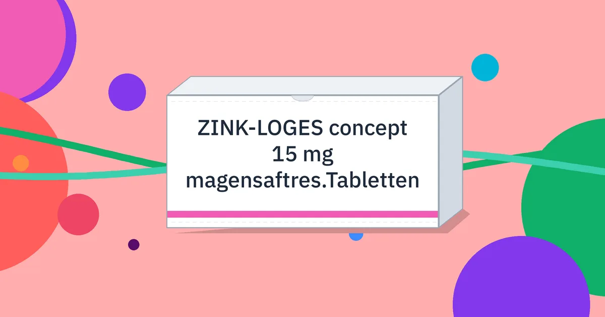 Symbolbild: Packung mit der Aufschrift ZINK-LOGES concept 15 mg magensaftres.Tabletten (PZN 18398718) – Verfügbarkeit und Bezug in Apotheken in Frankfurt am Main