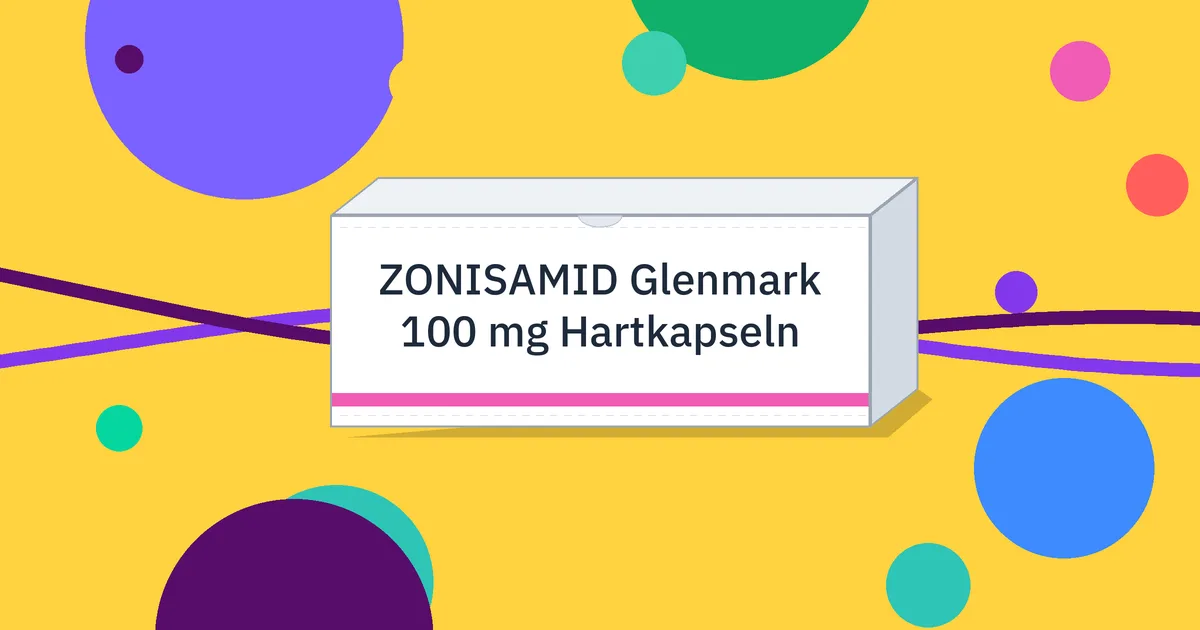Symbolbild: Packung mit der Aufschrift ZONISAMID Glenmark 100 mg Hartkapseln (PZN 11127732) – Verfügbarkeit und Bezug in Apotheken in Frankfurt am Main