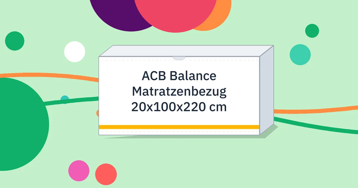 Symbolbild: Packung mit der Aufschrift ACB Balance Matratzenbezug 20x100x220 cm (PZN 11648804) – Verfügbarkeit und Bezug in Apotheken in Frankfurt am Main
