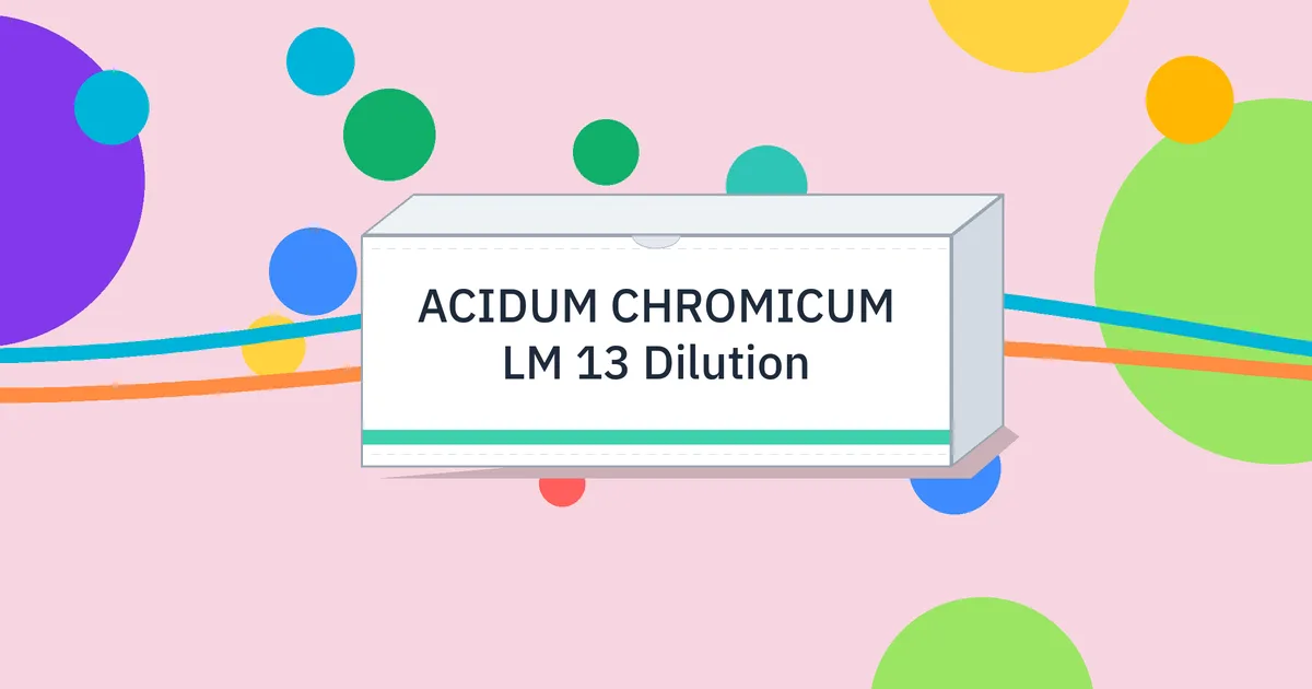Symbolbild: Packung mit der Aufschrift ACIDUM CHROMICUM LM 13 Dilution (PZN 13272622) – Verfügbarkeit und Bezug in Apotheken in Frankfurt am Main