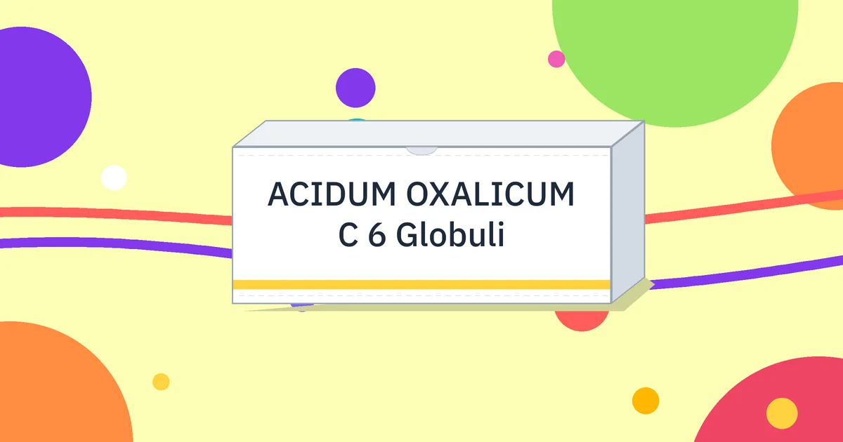 Symbolbild: Packung mit der Aufschrift ACIDUM OXALICUM C 6 Globuli (PZN 19714570) – Verfügbarkeit und Bezug in Apotheken in Frankfurt am Main