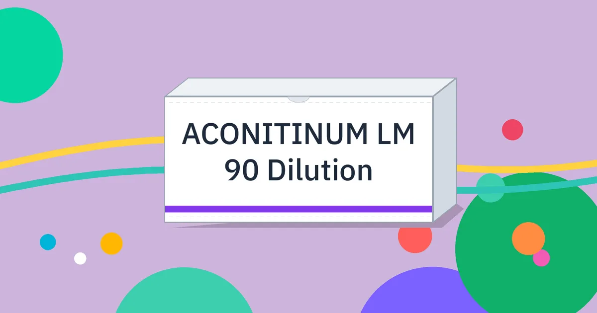 Symbolbild: Packung mit der Aufschrift ACONITINUM LM 90 Dilution (PZN 13290198) – Verfügbarkeit und Bezug in Apotheken in Frankfurt am Main
