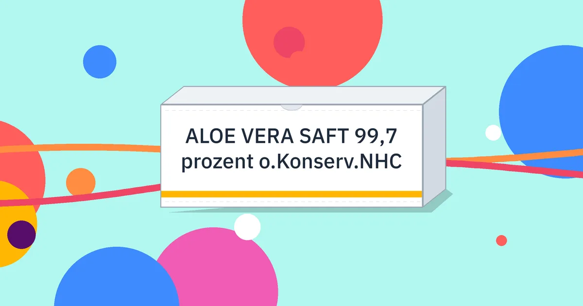 Symbolbild: Packung mit der Aufschrift ALOE VERA SAFT 99,7 prozent o.Konserv.NHC (PZN 00766050) – Verfügbarkeit und Bezug in Apotheken in Frankfurt am Main