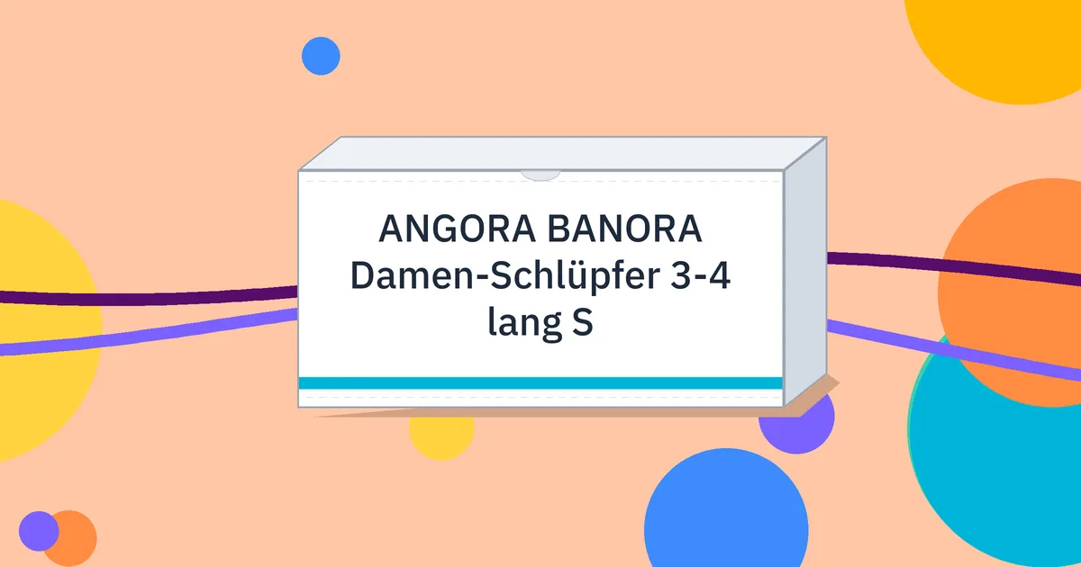 Symbolbild: Packung mit der Aufschrift ANGORA BANORA Damen-Schlüpfer 3-4 lang S (PZN 06192696) – Verfügbarkeit und Bezug in Apotheken in Frankfurt am Main