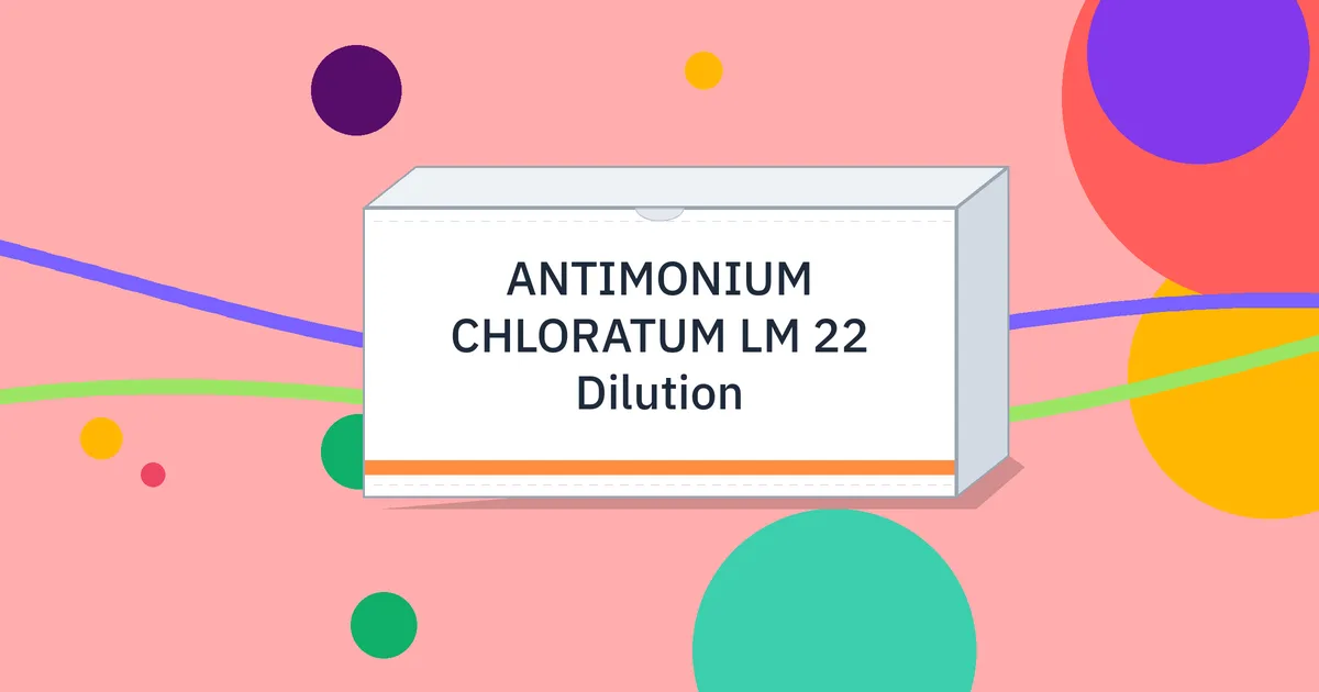 Symbolbild: Packung mit der Aufschrift ANTIMONIUM CHLORATUM LM 22 Dilution (PZN 13372789) – Verfügbarkeit und Bezug in Apotheken in Frankfurt am Main