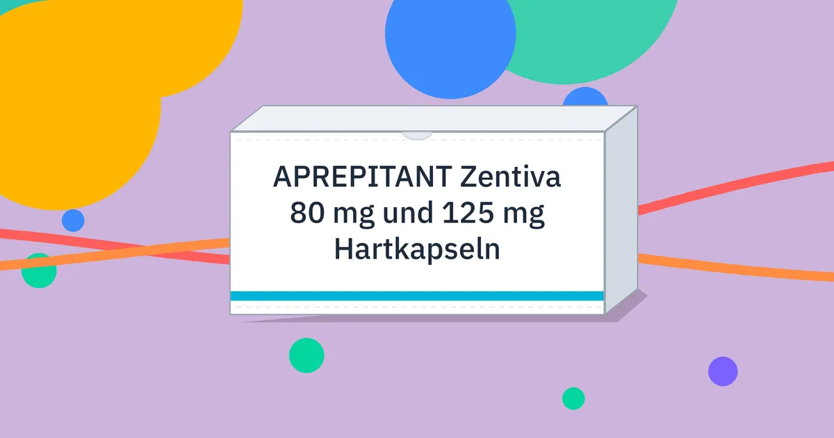 Symbolbild: Packung mit der Aufschrift APREPITANT Zentiva 80 mg und 125 mg Hartkapseln (PZN 19129363) – Verfügbarkeit und Bezug in Apotheken in Frankfurt am Main