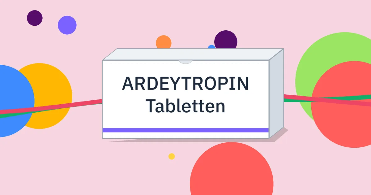 Symbolbild: Packung mit der Aufschrift ARDEYTROPIN Tabletten (PZN 07422738) – Verfügbarkeit und Bezug in Apotheken in Frankfurt am Main