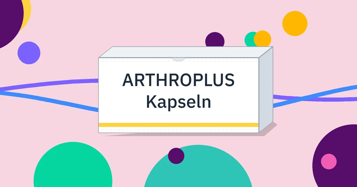 Symbolbild: Packung mit der Aufschrift ARTHROPLUS Kapseln (PZN 01924781) – Verfügbarkeit und Bezug in Apotheken in Frankfurt am Main