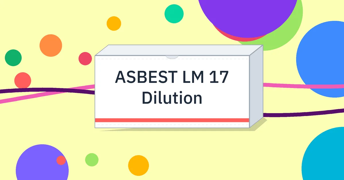 Symbolbild: Packung mit der Aufschrift ASBEST LM 17 Dilution (PZN 13398412) – Verfügbarkeit und Bezug in Apotheken in Frankfurt am Main