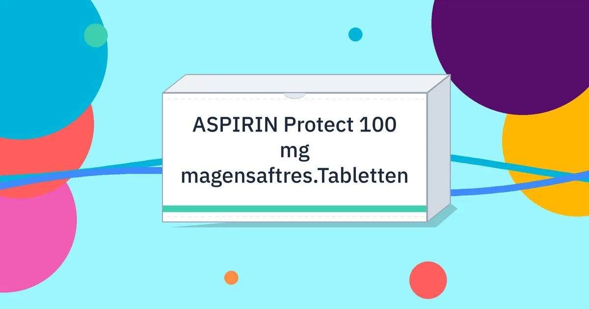 Symbolbild: Packung mit der Aufschrift ASPIRIN Protect 100 mg magensaftres.Tabletten (PZN 06706149) – Verfügbarkeit und Bezug in Apotheken in Frankfurt am Main
