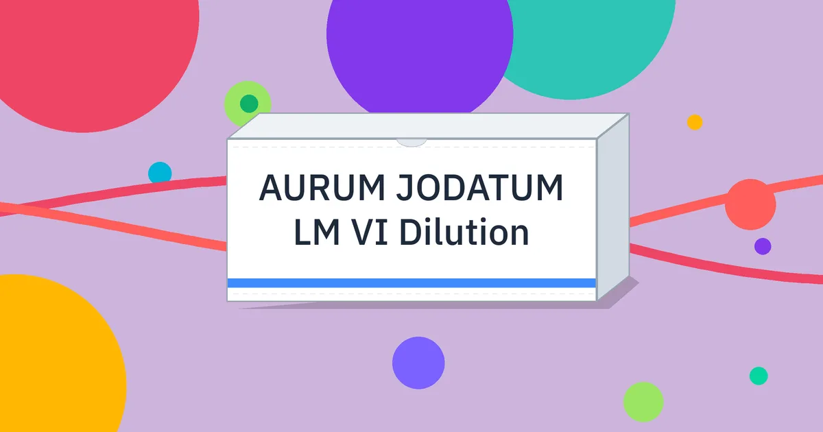 Symbolbild: Packung mit der Aufschrift AURUM JODATUM LM VI Dilution (PZN 04491986) – Verfügbarkeit und Bezug in Apotheken in Frankfurt am Main