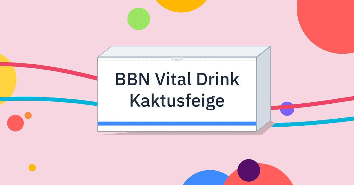 Symbolbild: Packung mit der Aufschrift BBN Vital Drink Kaktusfeige (PZN 12872337) – Verfügbarkeit und Bezug in Apotheken in Frankfurt am Main