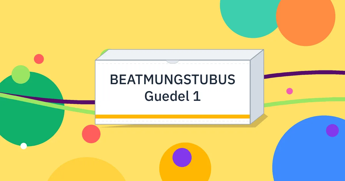 Symbolbild: Packung mit der Aufschrift BEATMUNGSTUBUS Guedel 1 (PZN 01961196) – Verfügbarkeit und Bezug in Apotheken in Frankfurt am Main