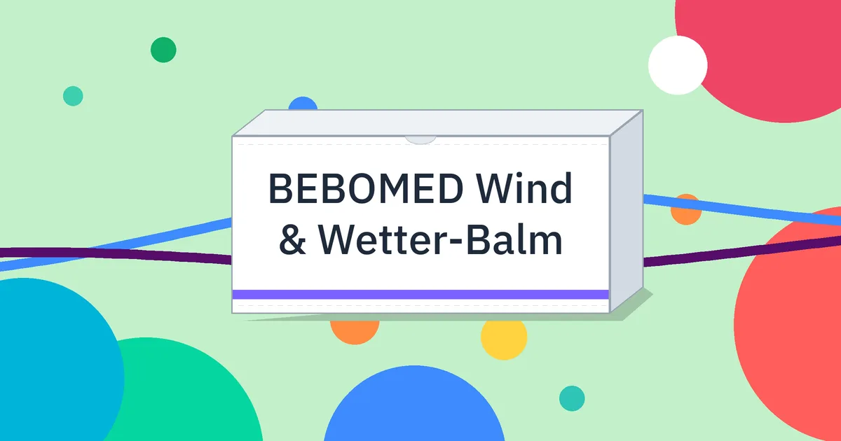 Symbolbild: Packung mit der Aufschrift BEBOMED Wind & Wetter-Balm (PZN 19631364) – Verfügbarkeit und Bezug in Apotheken in Frankfurt am Main