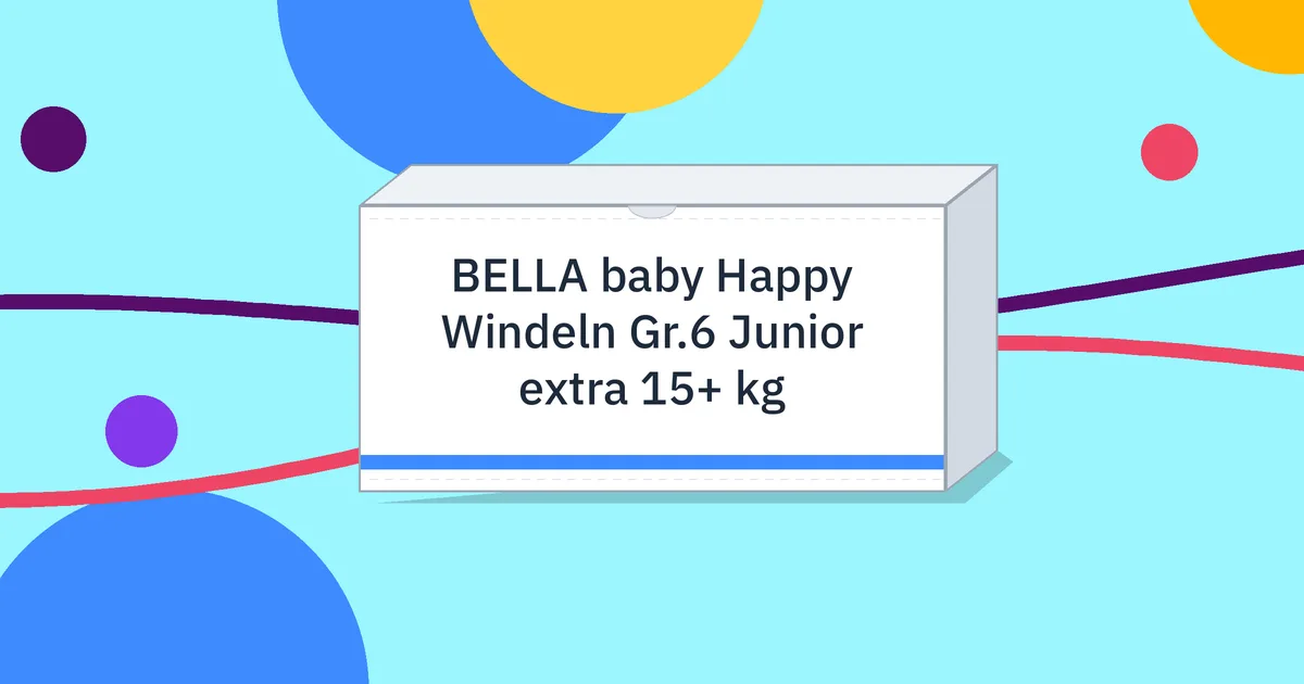 Symbolbild: Packung mit der Aufschrift BELLA baby Happy Windeln Gr.6 Junior extra 15+ kg (PZN 18816127) – Verfügbarkeit und Bezug in Apotheken in Frankfurt am Main