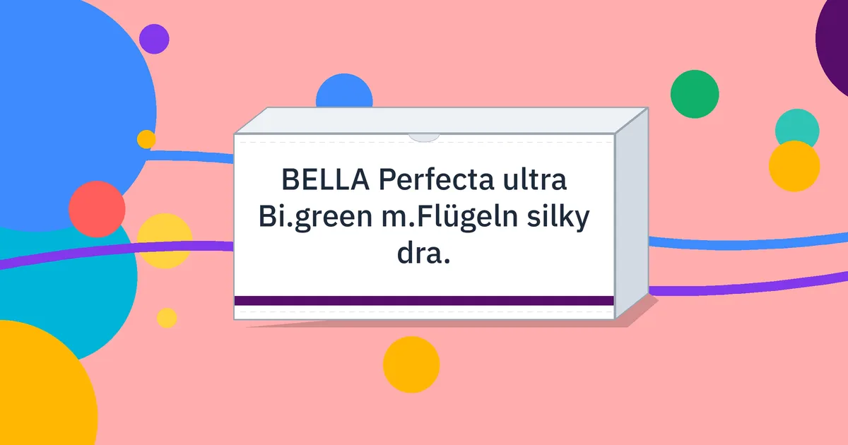 Symbolbild: Packung mit der Aufschrift BELLA Perfecta ultra Bi.green m.Flügeln silky dra. (PZN 11276662) – Verfügbarkeit und Bezug in Apotheken in Frankfurt am Main