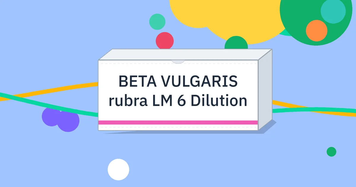 Symbolbild: Packung mit der Aufschrift BETA VULGARIS rubra LM 6 Dilution (PZN 13384841) – Verfügbarkeit und Bezug in Apotheken in Frankfurt am Main