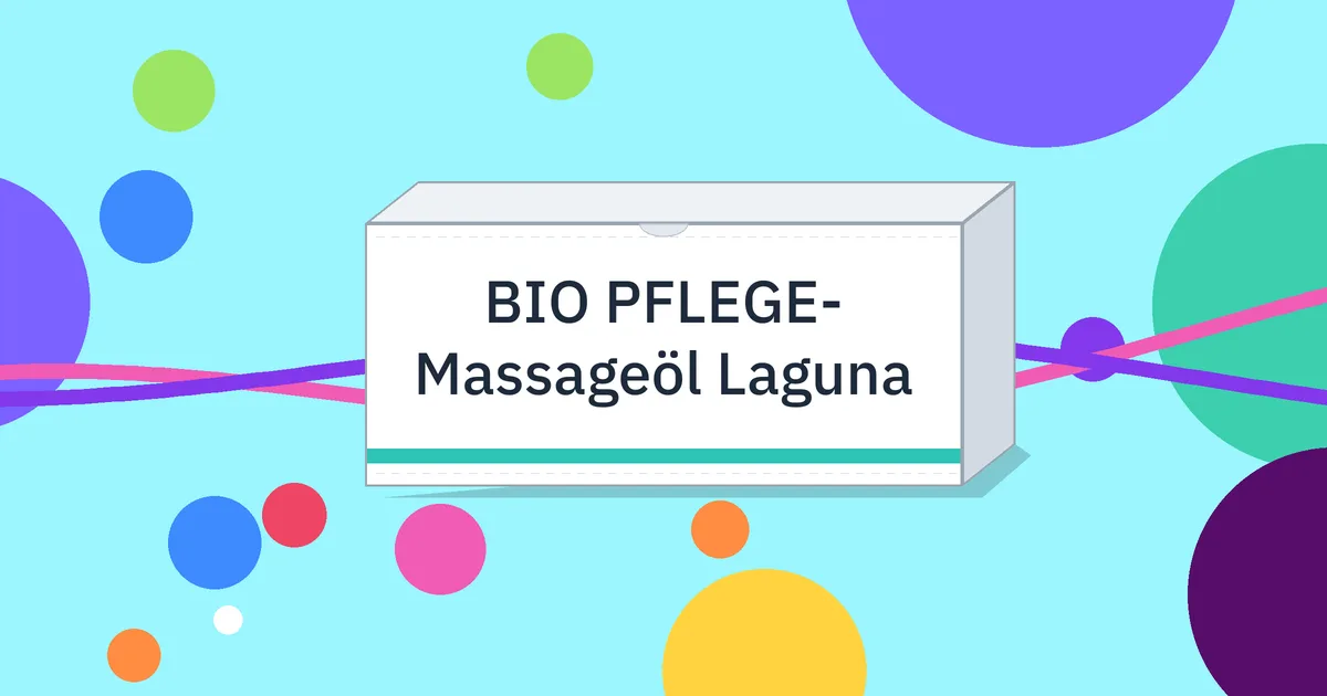 Symbolbild: Packung mit der Aufschrift BIO PFLEGE-Massageöl Laguna (PZN 18165836) – Verfügbarkeit und Bezug in Apotheken in Frankfurt am Main