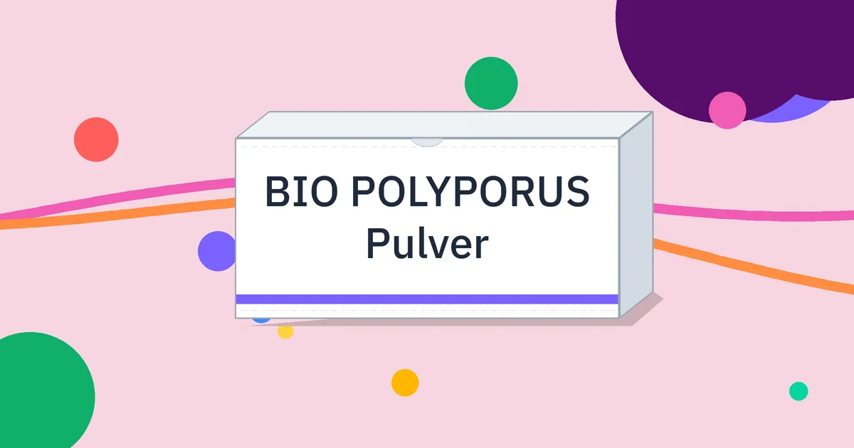 Symbolbild: Packung mit der Aufschrift BIO POLYPORUS Pulver (PZN 20326695) – Verfügbarkeit und Bezug in Apotheken in Frankfurt am Main