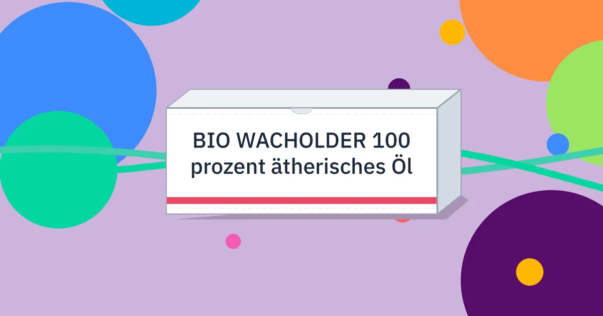 Symbolbild: Packung mit der Aufschrift BIO WACHOLDER 100 prozent ätherisches Öl (PZN 18073689) – Verfügbarkeit und Bezug in Apotheken in Frankfurt am Main