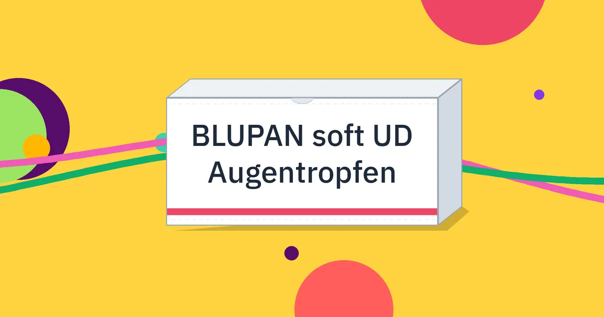 Symbolbild: Packung mit der Aufschrift BLUPAN soft UD Augentropfen (PZN 12415605) – Verfügbarkeit und Bezug in Apotheken in Frankfurt am Main