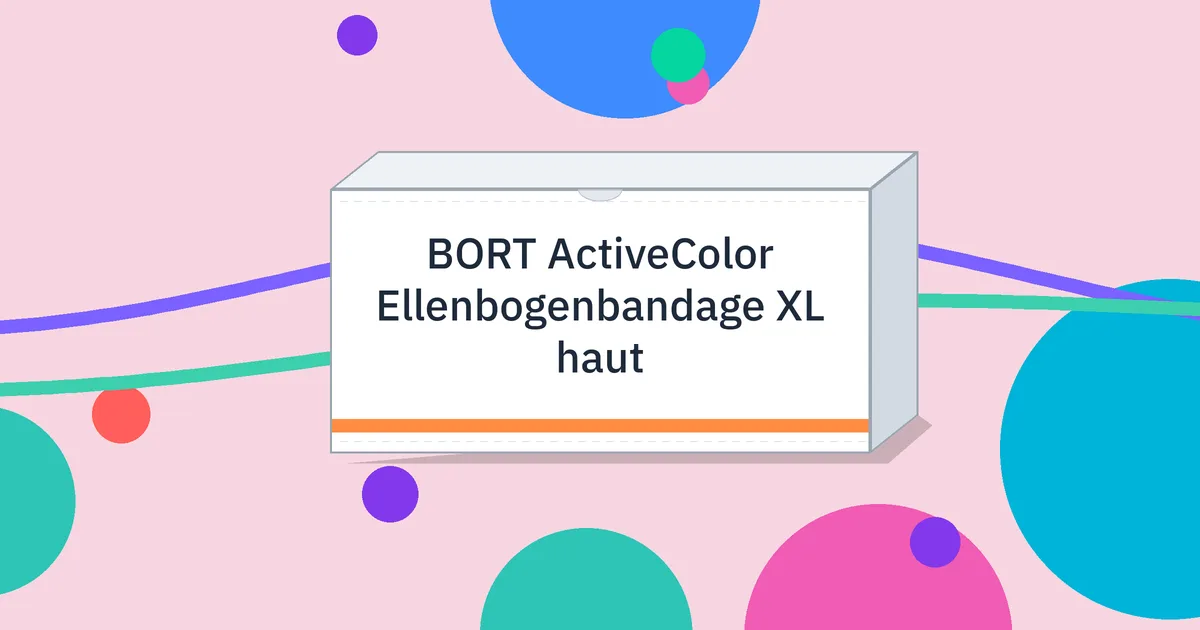 Symbolbild: Packung mit der Aufschrift BORT ActiveColor Ellenbogenbandage XL haut (PZN 15256030) – Verfügbarkeit und Bezug in Apotheken in Frankfurt am Main