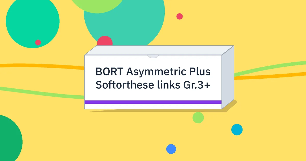 Symbolbild: Packung mit der Aufschrift BORT Asymmetric Plus Softorthese links Gr.3+ (PZN 16843048) – Verfügbarkeit und Bezug in Apotheken in Frankfurt am Main