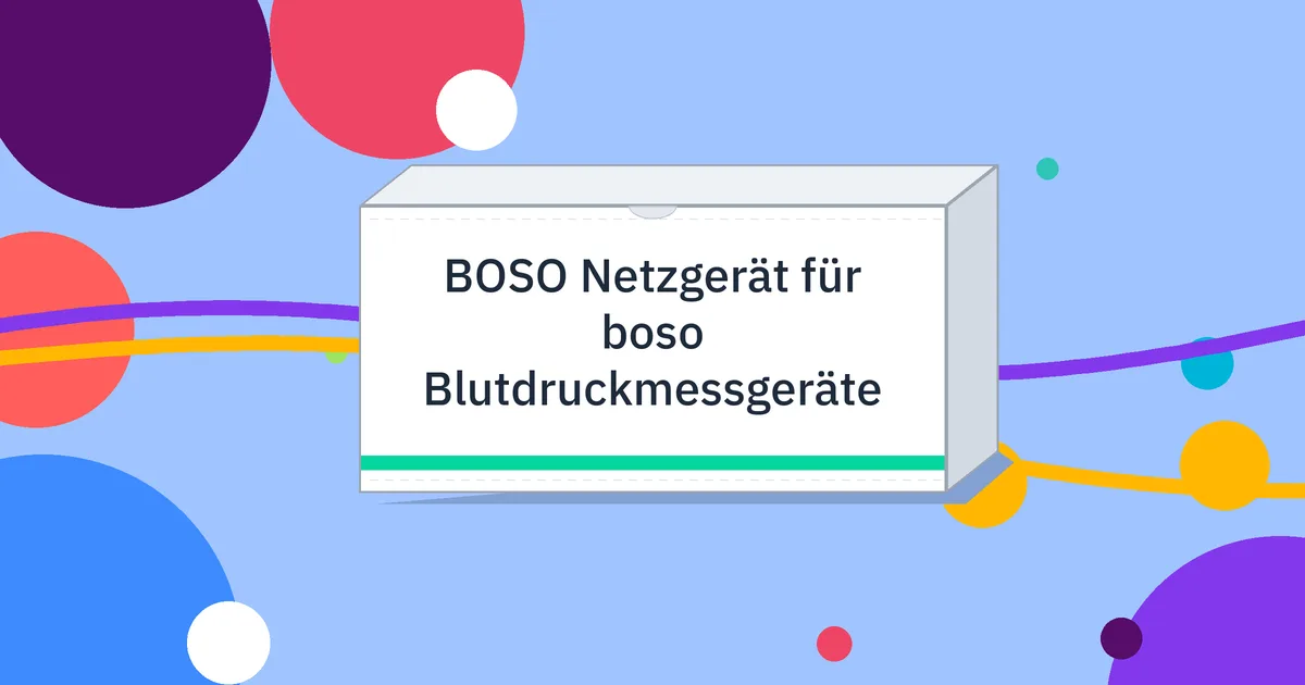 Symbolbild: Packung mit der Aufschrift BOSO Netzgerät für boso Blutdruckmessgeräte (PZN 07462815) – Verfügbarkeit und Bezug in Apotheken in Frankfurt am Main