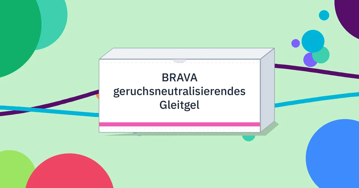 Symbolbild: Packung mit der Aufschrift BRAVA geruchsneutralisierendes Gleitgel (PZN 15566931) – Verfügbarkeit und Bezug in Apotheken in Frankfurt am Main