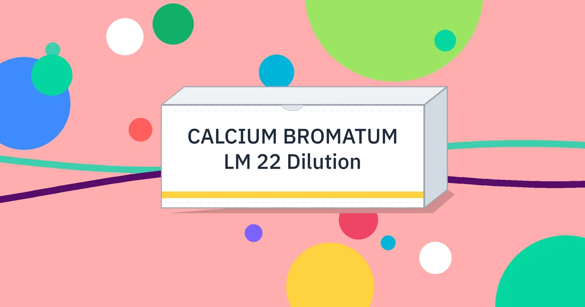 Symbolbild: Packung mit der Aufschrift CALCIUM BROMATUM LM 22 Dilution (PZN 13407973) – Verfügbarkeit und Bezug in Apotheken in Frankfurt am Main