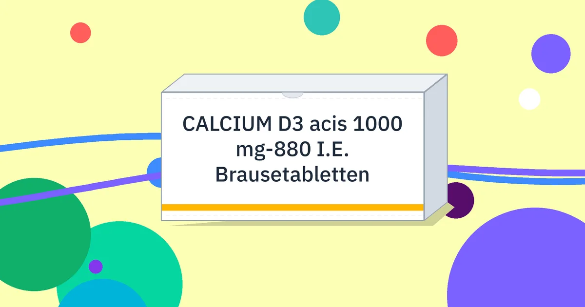 Symbolbild: Packung mit der Aufschrift CALCIUM D3 acis 1000 mg-880 I.E. Brausetabletten (PZN 02842708) – Verfügbarkeit und Bezug in Apotheken in Frankfurt am Main