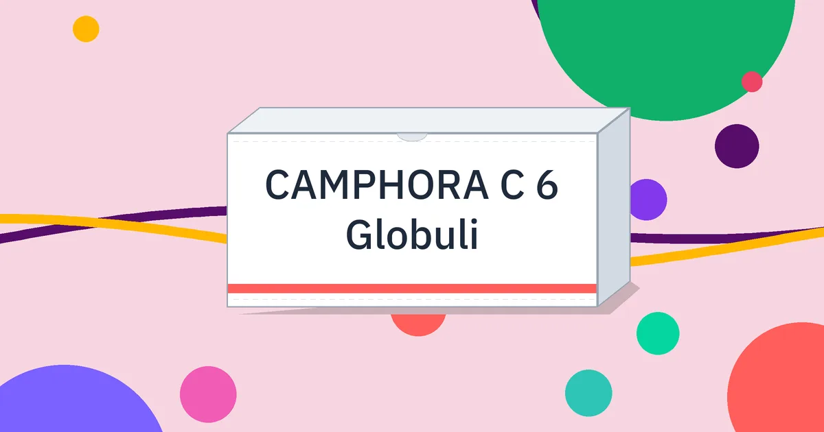 Symbolbild: Packung mit der Aufschrift CAMPHORA C 6 Globuli (PZN 07594988) – Verfügbarkeit und Bezug in Apotheken in Frankfurt am Main
