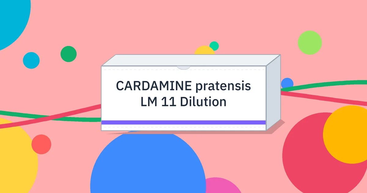 Symbolbild: Packung mit der Aufschrift CARDAMINE pratensis LM 11 Dilution (PZN 13429124) – Verfügbarkeit und Bezug in Apotheken in Frankfurt am Main