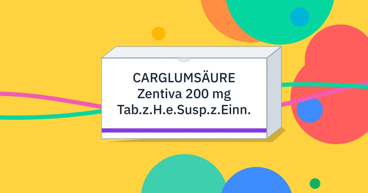 Symbolbild: Packung mit der Aufschrift CARGLUMSÄURE Zentiva 200 mg Tab.z.H.e.Susp.z.Einn. (PZN 19366086) – Verfügbarkeit und Bezug in Apotheken in Frankfurt am Main