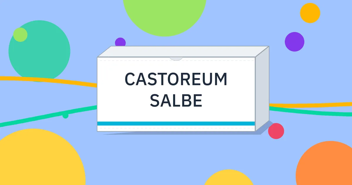 Symbolbild: Packung mit der Aufschrift CASTOREUM SALBE (PZN 17937538) – Verfügbarkeit und Bezug in Apotheken in Frankfurt am Main