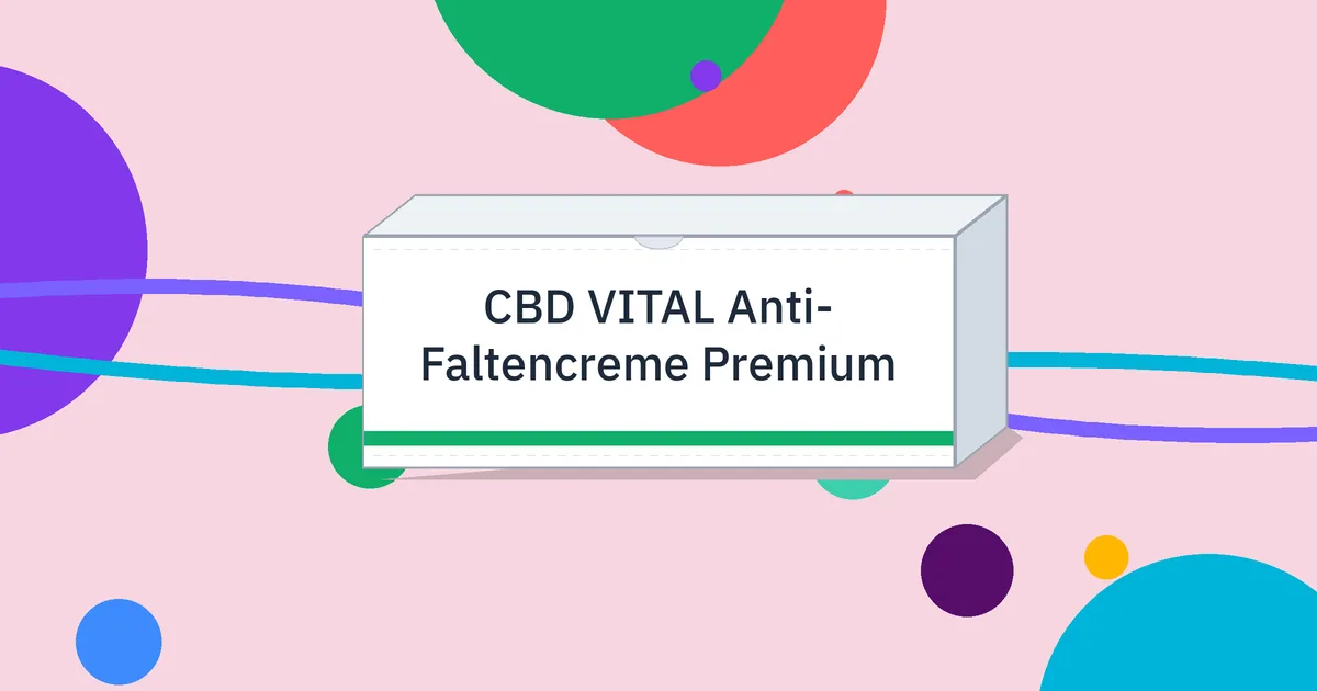 Symbolbild: Packung mit der Aufschrift CBD VITAL Anti-Faltencreme Premium (PZN 16568636) – Verfügbarkeit und Bezug in Apotheken in Frankfurt am Main