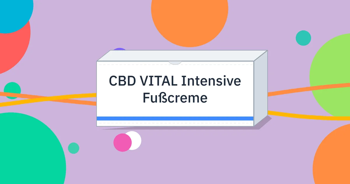 Symbolbild: Packung mit der Aufschrift CBD VITAL Intensive Fußcreme (PZN 19468674) – Verfügbarkeit und Bezug in Apotheken in Frankfurt am Main