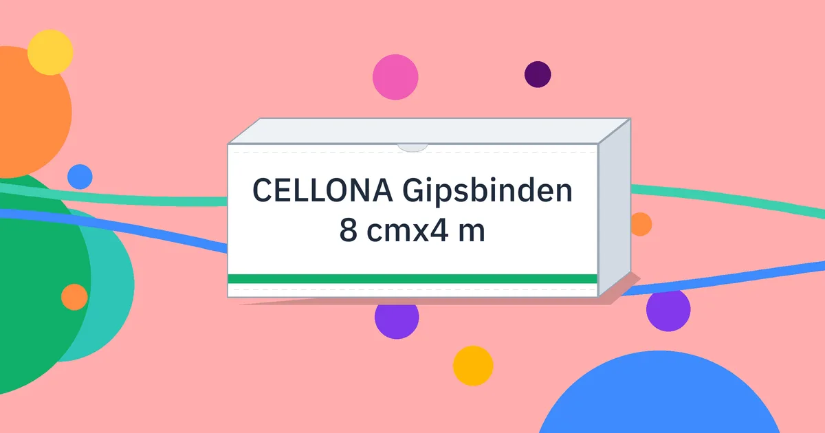 Symbolbild: Packung mit der Aufschrift CELLONA Gipsbinden 8 cmx4 m (PZN 03150906) – Verfügbarkeit und Bezug in Apotheken in Frankfurt am Main