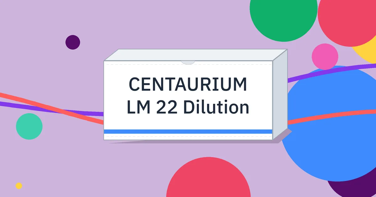Symbolbild: Packung mit der Aufschrift CENTAURIUM LM 22 Dilution (PZN 13436271) – Verfügbarkeit und Bezug in Apotheken in Frankfurt am Main
