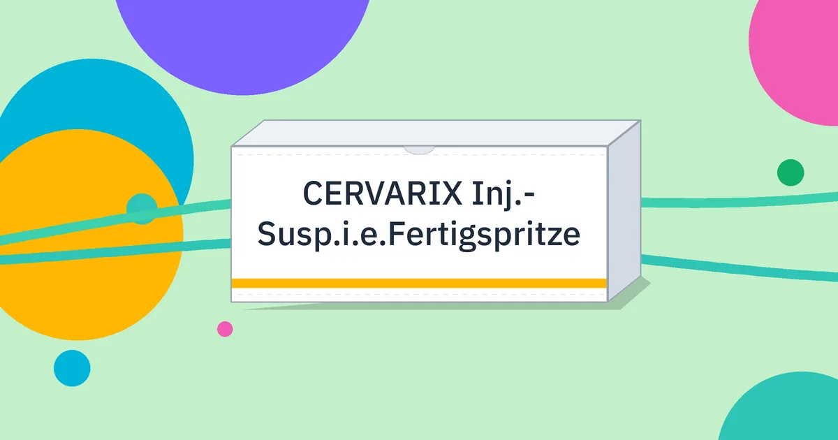 Symbolbild: Packung mit der Aufschrift CERVARIX Inj.-Susp.i.e.Fertigspritze (PZN 02955128) – Verfügbarkeit und Bezug in Apotheken in Frankfurt am Main
