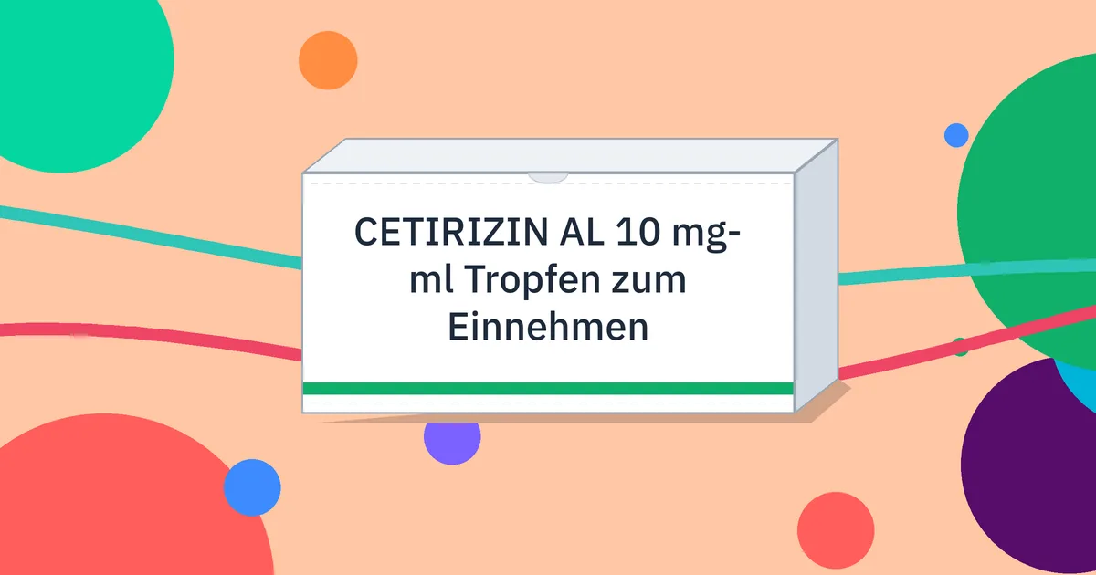 Symbolbild: Packung mit der Aufschrift CETIRIZIN AL 10 mg-ml Tropfen zum Einnehmen (PZN 02756914) – Verfügbarkeit und Bezug in Apotheken in Frankfurt am Main